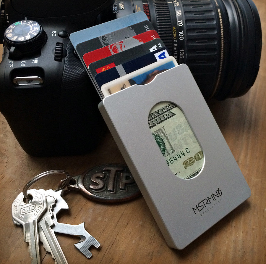 Apex Wallet 2.0 - Silver (with Brushed Finish Clip) – MSTRMND ...